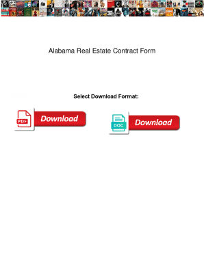 Fillable Online Alabama Real Estate Contract Form. Alabama Real Estate ...