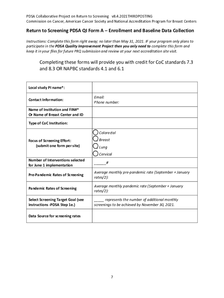 Fillable Online PDSA: Plan-Do-Study-Act - Minnesota Department of ...