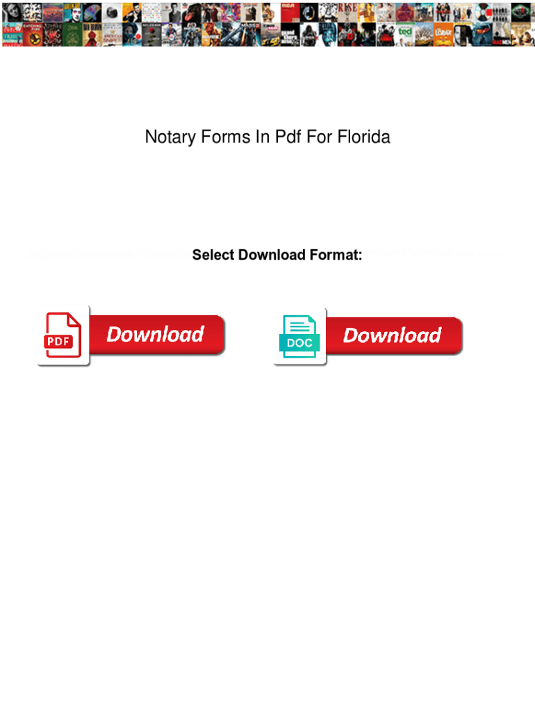 Fillable Online Notary Forms In Pdf For Florida. Notary Forms In Pdf ...