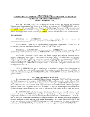 Fillable Online Get the free Professional Services IDIQ Master Contract ...