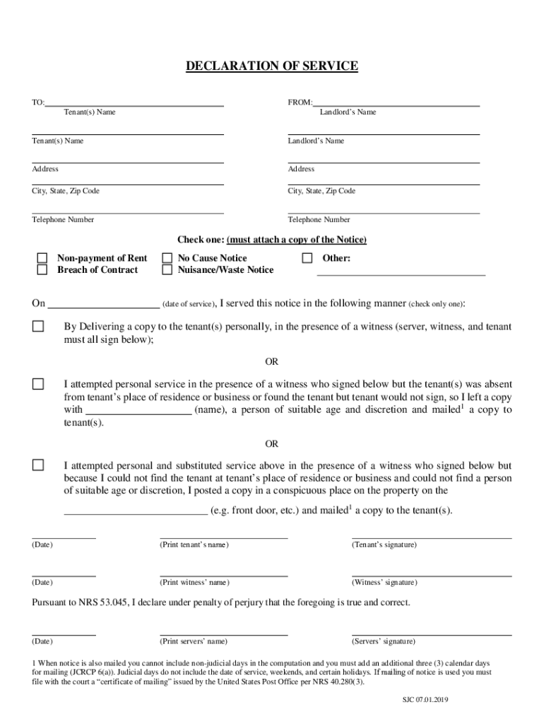 Fillable Online d2l2jhoszs7d12.cloudfront.netstateNevadaTENANTS AFFIDAVIT/DECLARATION (Other ...