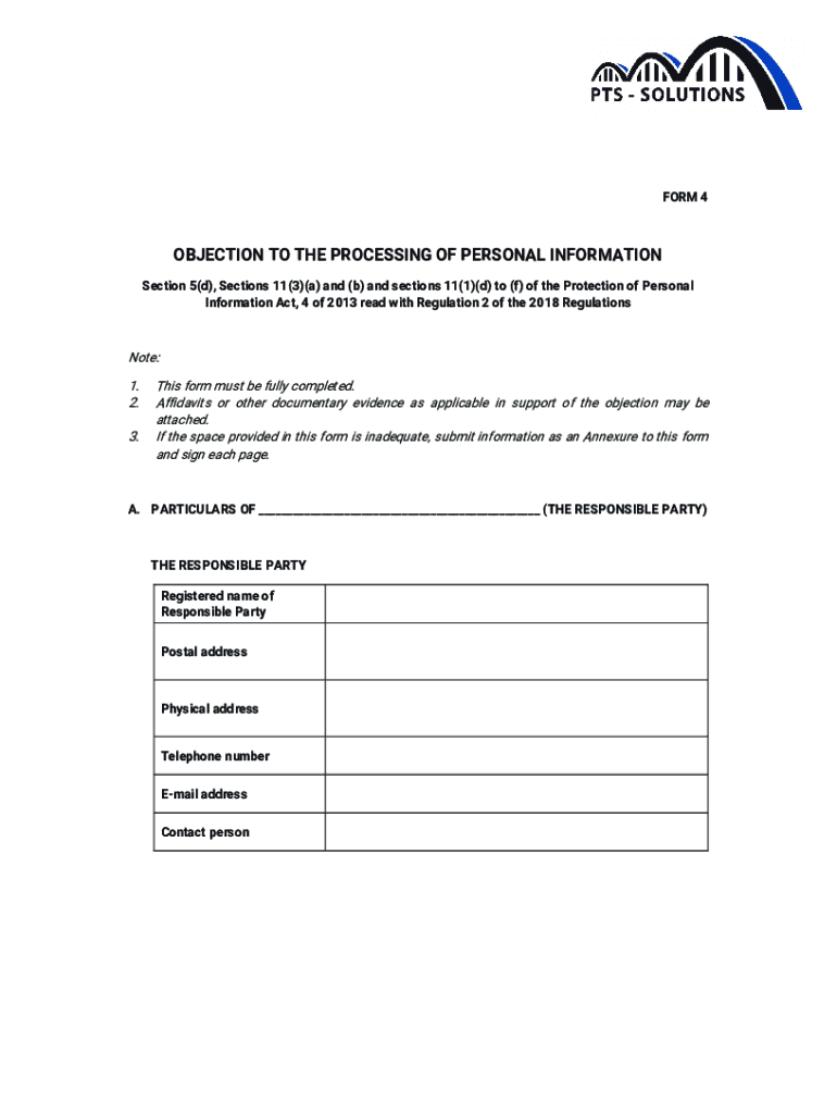 Fillable Online Protection of Personal Information Act - GovThe Freedom of Information Act, 5 U ...