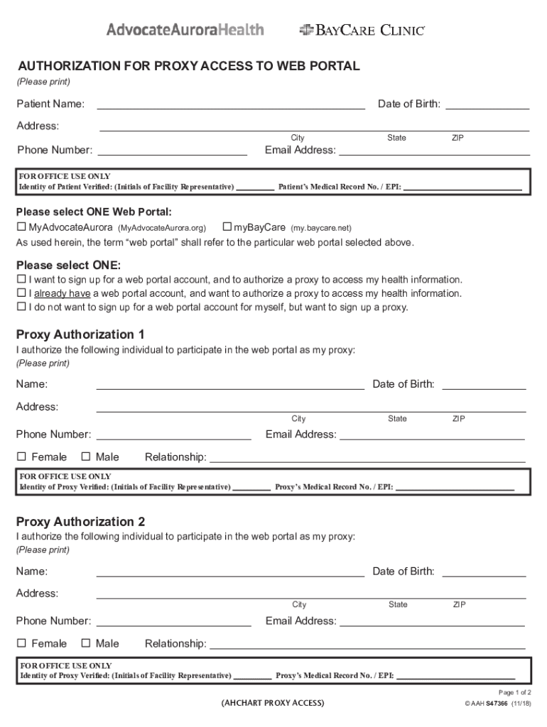 Fillable Online www.diamondheadache.compatient-portal-proxyPatient Portal Proxy Access Request ...