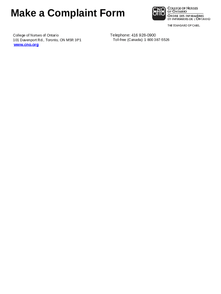 Make a Complaint Doc Template | pdfFiller