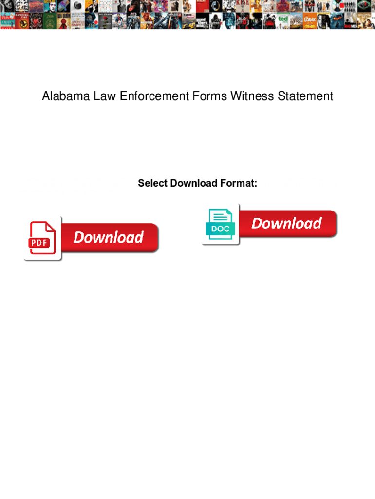 Fillable Online Alabama Law Enforcement Forms Witness Statement ...