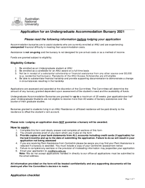 Fillable Online Bursaries for Undergraduates 2021 -2022Bursary ...