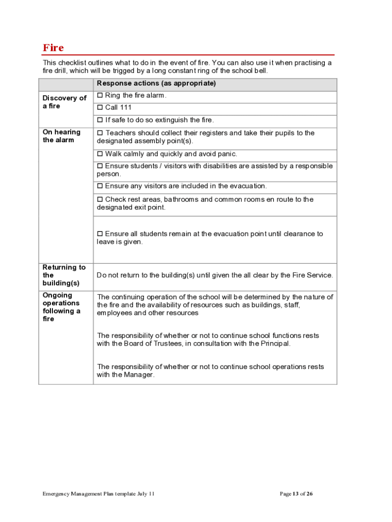 Fillable Online Fire Safety Inspection: A Complete Checklist - ReachOut ...
