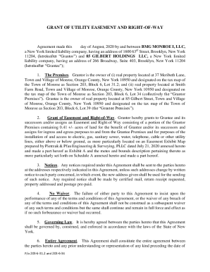 Fillable Online www.lawinsider.comclausegrant-of-utility-easmentGRANT ...