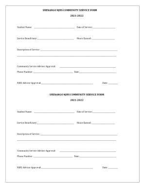 Fillable Online www.sampleforms.comcommunity-service-formFREE 13 ...