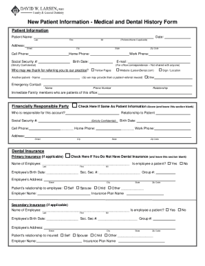 Fillable Online docest.comnew-patient-medical-dental-history-formNew Patient Medical & Dental ...