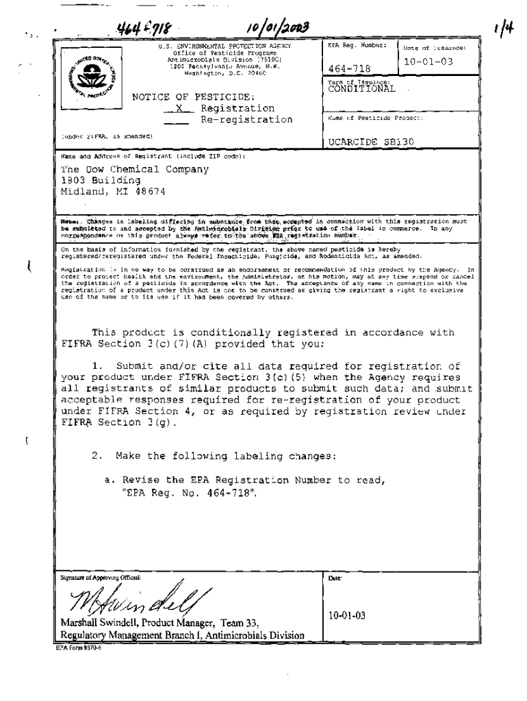 Fillable Online U.S. EPA, Pesticide Product Label, UCARCIDE SB130, 10 ...