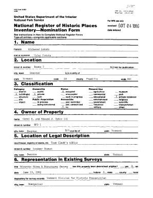 Fillable Online Fillable Online National Register of Historic Places ...