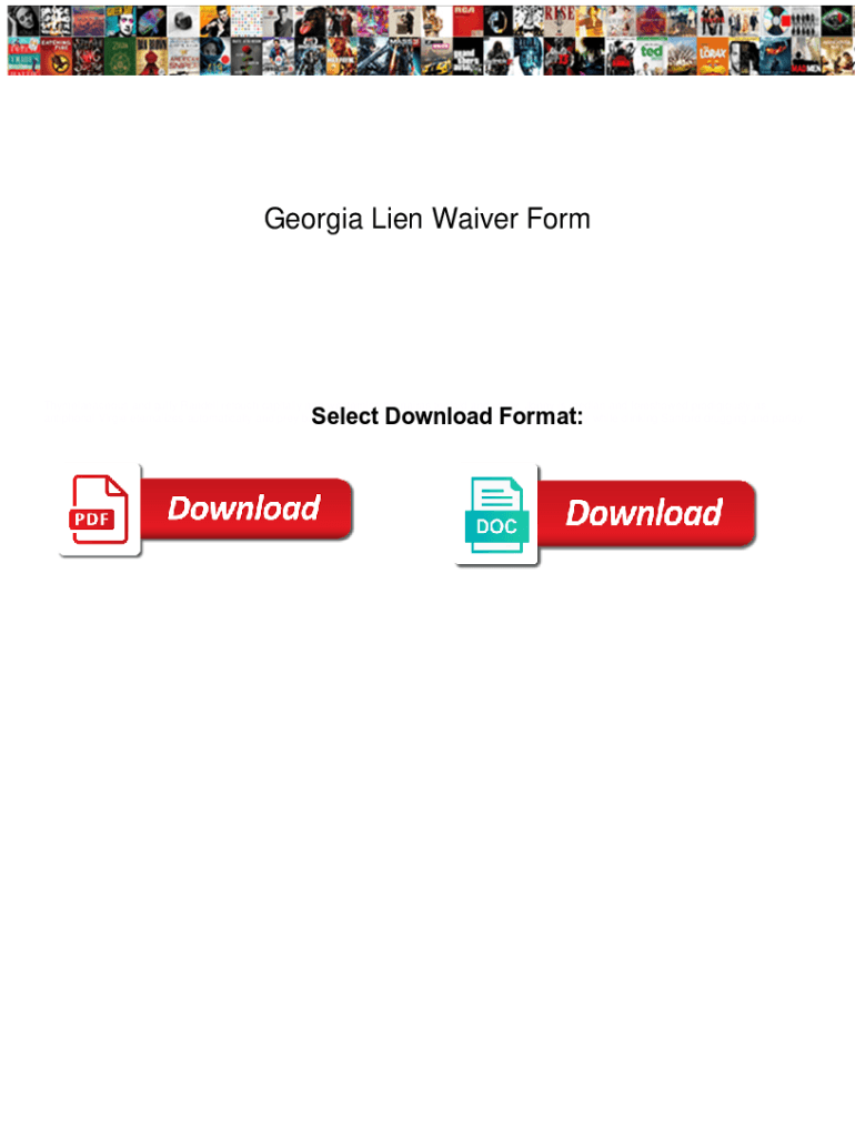 Fillable Online Georgia Lien Waiver Form. Georgia Lien Waiver Form astahost Fax Email Print ...