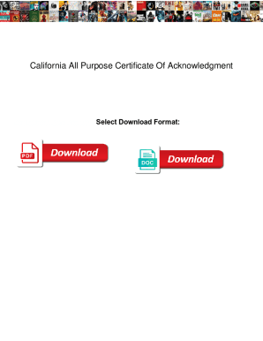 Fillable Online California All Purpose Certificate Of Acknowledgment. California All Purpose ...