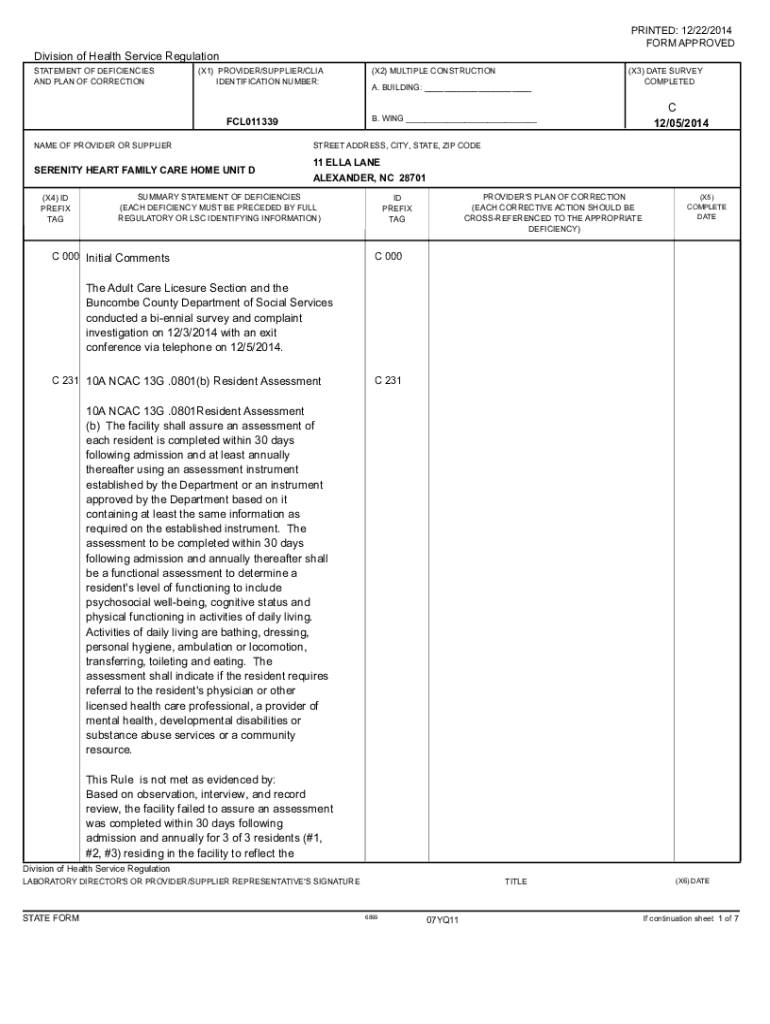 Fillable Online info.ncdhhs.gov dhsr aclsNC DHSR ACLS: Facility ...