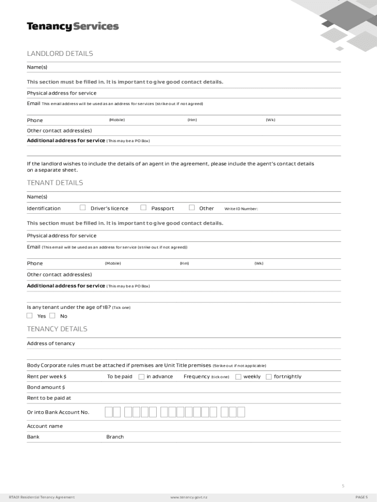 Tenancy Agreement Nz Download Fill Out Sign Online DocHub