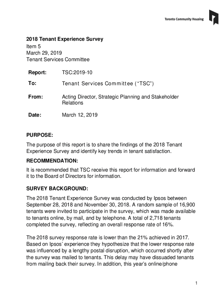 Fillable Online www.torontohousing.caeventsDocuments2017 Tenant Survey ...