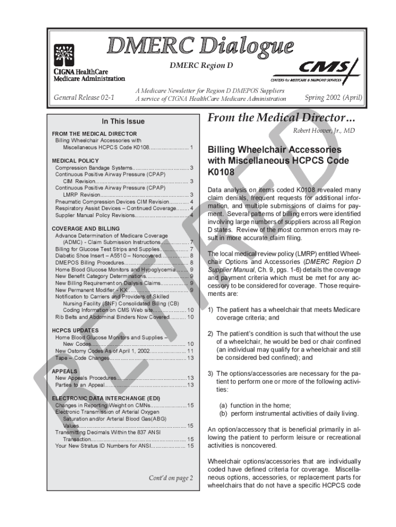 Fillable Online Durable Medical Equipment (DME) CenterCMSWho are the ...