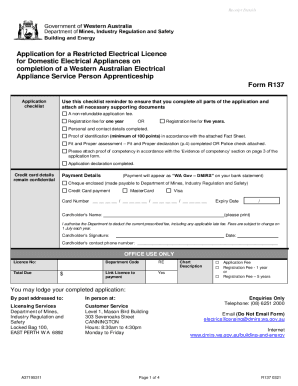 Fillable Online Application for a RACM licence. Form Fax Email Print ...