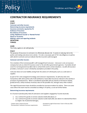 Fillable Online Contractor Insurance Requirements Sample Clauses - Law ...