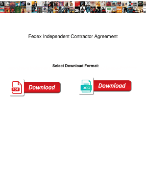 Fillable Online Fedex Independent Contractor Agreement. Fedex ...