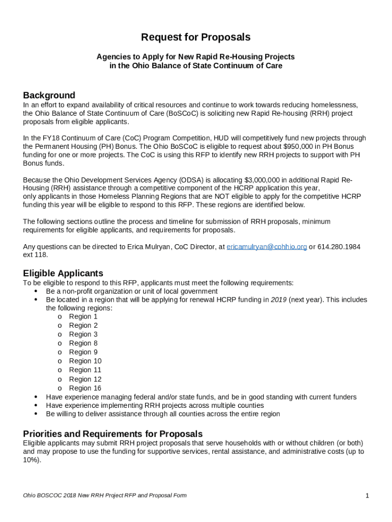 Request for Proposals - Strategies to End Homelessness Doc Template ...