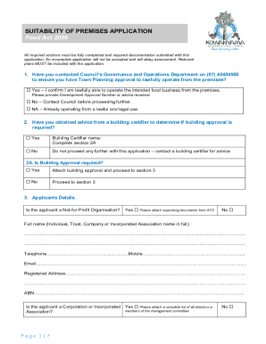 Fillable Online Information Notice - Food business licence application ...