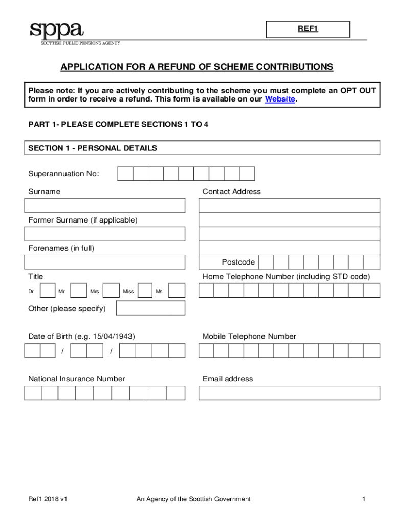 Fillable Online Fill - Free fillable APPLICATION FOR REFUND OF PLAN ...