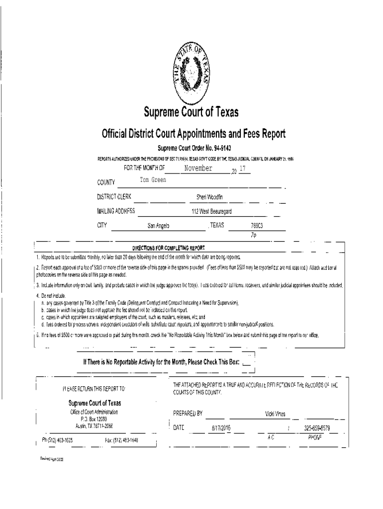 Fillable Online www.txcourts.govappointments-and-feesJudicial ...
