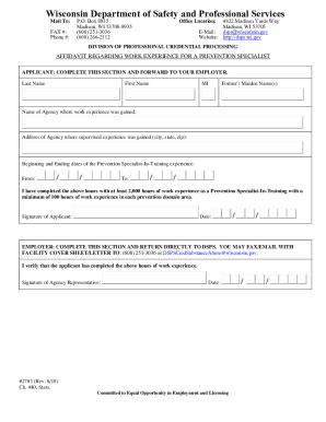 Fillable Online dsps wi WI Form 809 2018-2022 - Fill and Sign Printable ...
