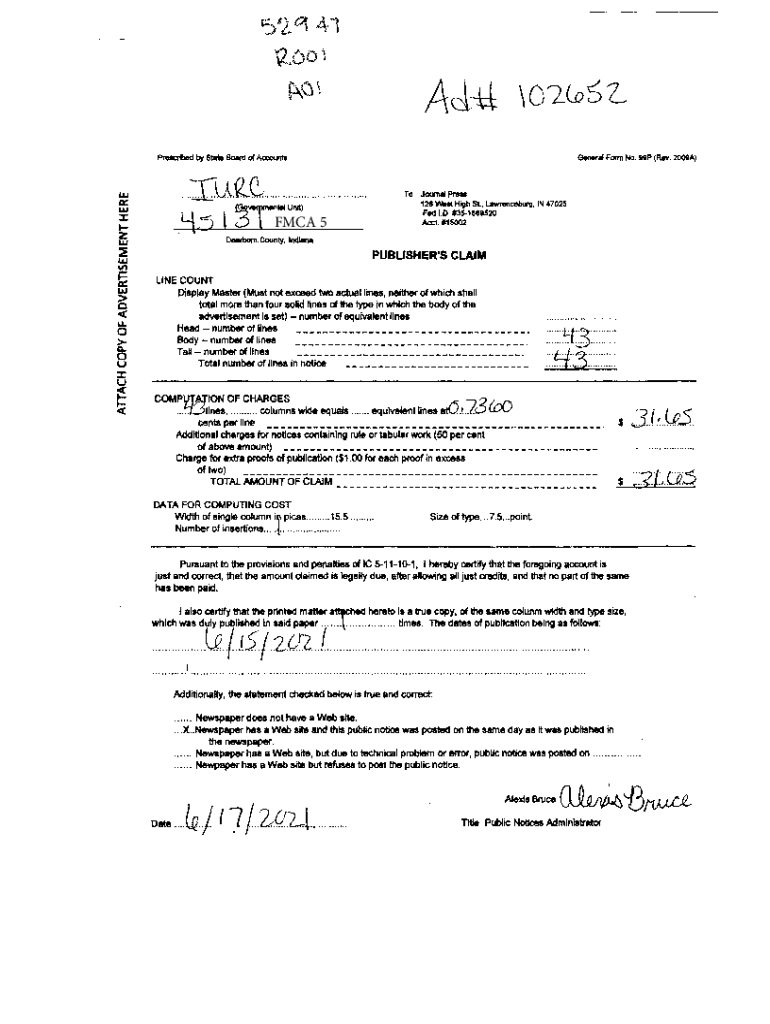 Fillable Online General Form No. 99P (Rev. 2009A) . l) e Fax Email ...