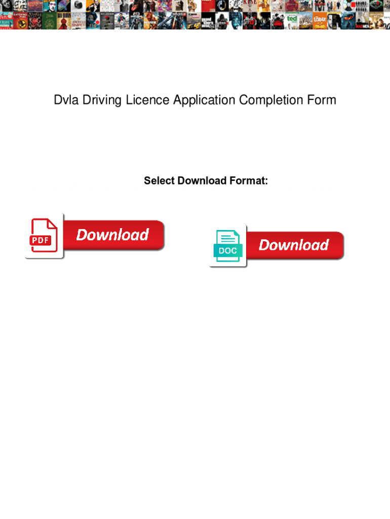 Fillable Online Dvla Driving Licence Application Completion Form. Dvla ...