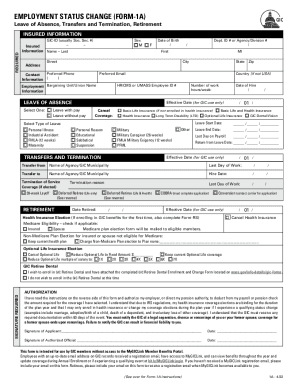 Fillable Online Employee Status Change Forms - Word Excel FomatsFREE 9+ Sample Employee Status ...