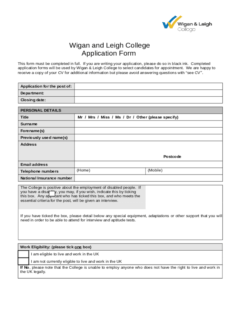 www.wigan-leigh.ac.ukapplication-Wigan & Leigh College :: Application ...