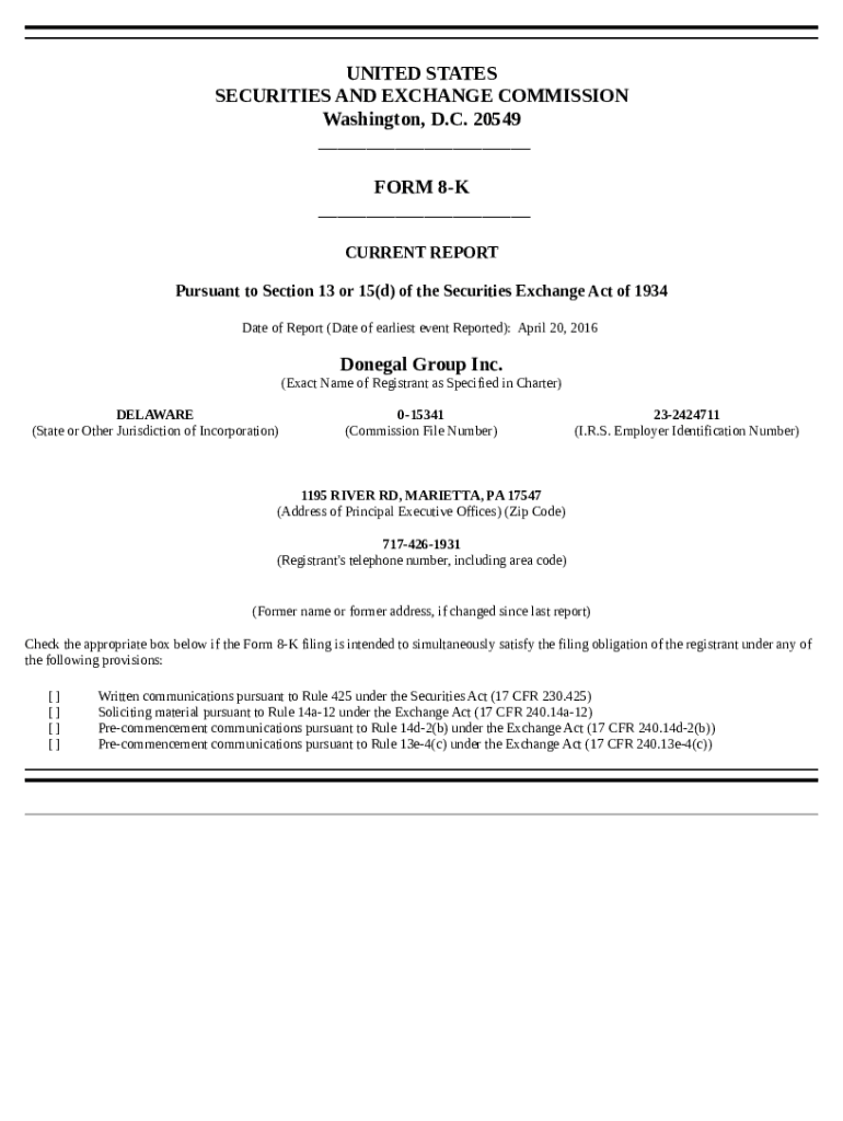 DONEGAL GROUP INC (. EDGAR Online Pro Doc Template | pdfFiller