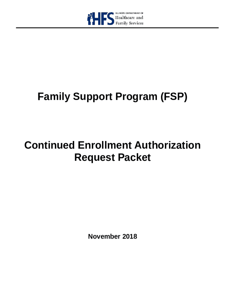 FSP Continued Enrollment Packet Version 1 11 19 18 Doc Template | pdfFiller