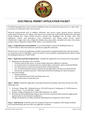 Fillable Online Application Requirements for Electrical Permits ...