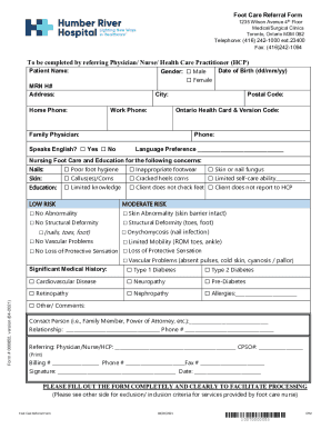 Fillable Online Ankle & Foot Referral Sheet Fax Email Print - pdfFiller