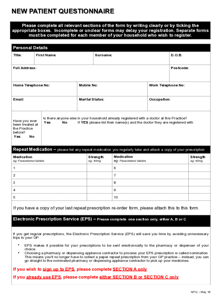 Fillable Online www.sampleforms.compatient-health-questionnaireFREE 8 ...