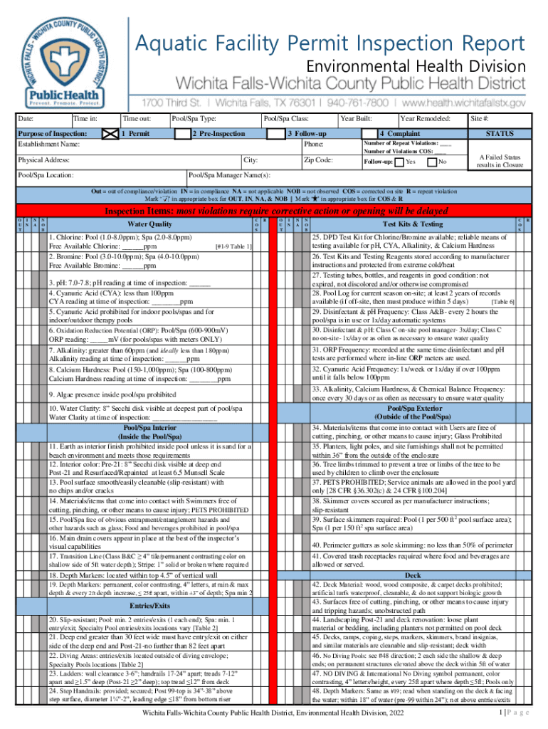 Fillable Online Aquatic Facility Safety Inspections/SurveysMaverick Aquatic Safety ... Fax Email ...