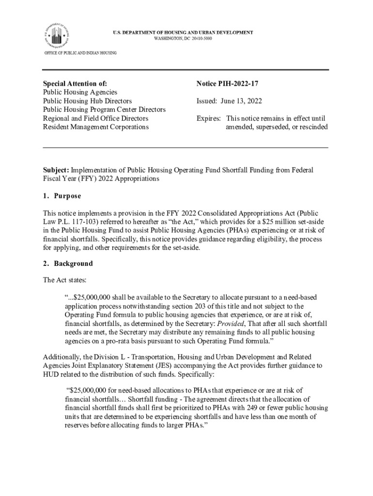 Fillable Online archives.hud.govofficescpdSpecial Attention of: Notice ...