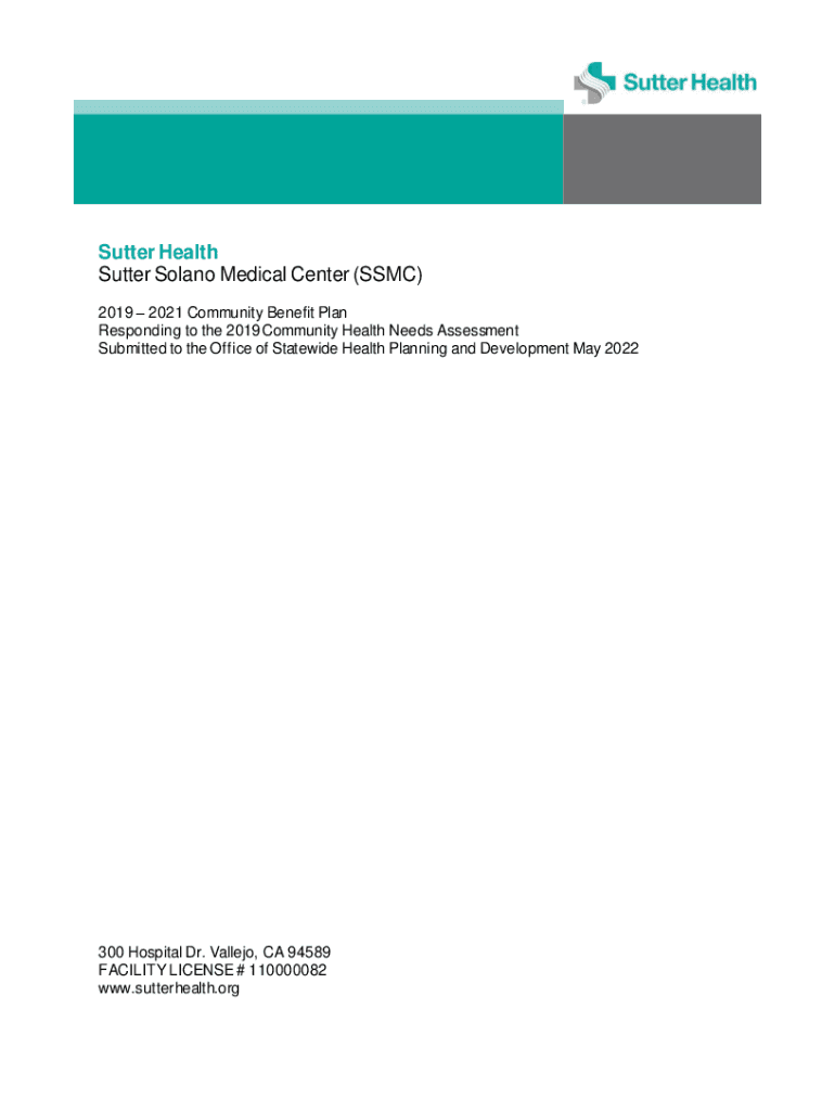 Fillable Online Sutter Solano Medical Center (SSMC). Sutter Solano ...