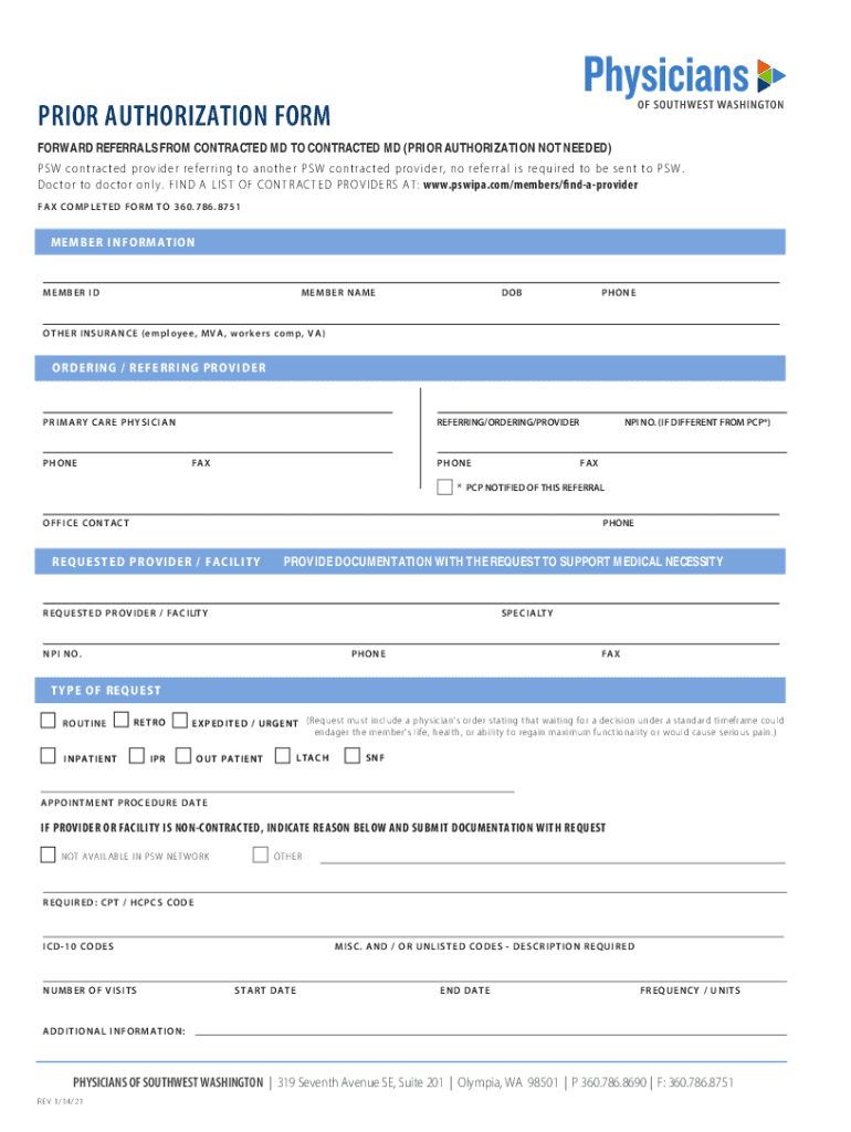 Fillable Online Prior Authorization and Referrals Sample ClausesLaw ...