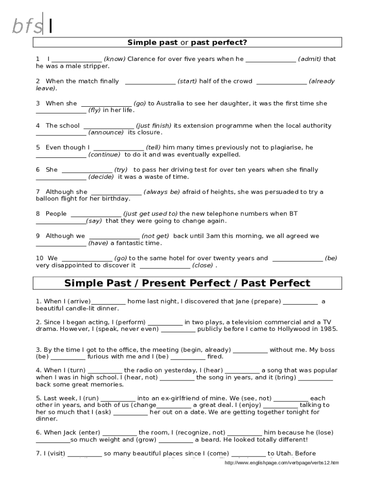 www.ego4u.comencram-upSimple Past and Past Perfect - English Grammar ...