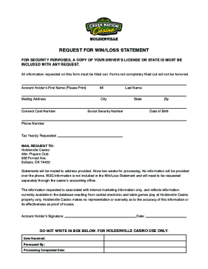 Fillable Online Solved: Can I use a casino win/loss statement,to show ...