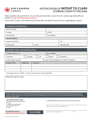 Fillable Online FREE 8+ Notice of Claim Form Samples in MS ...