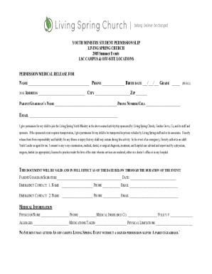 Fillable Online Youth Ministry Permission Slip - stfrancisweston.org Fax Email Print - pdfFiller