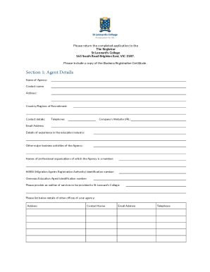Fillable Online International Agent application form Fax Email Print ...
