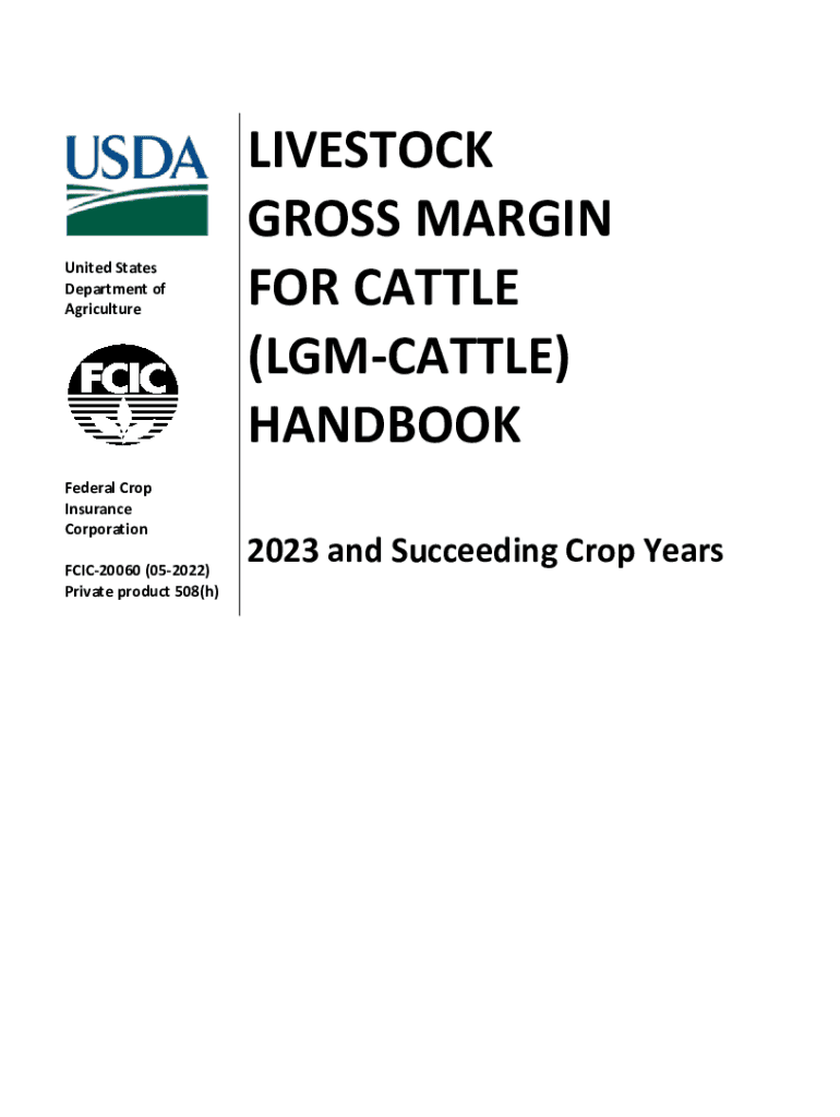 Fillable Online 20060 Livestock Gross Margin For Cattle (LGM-Cattle ...