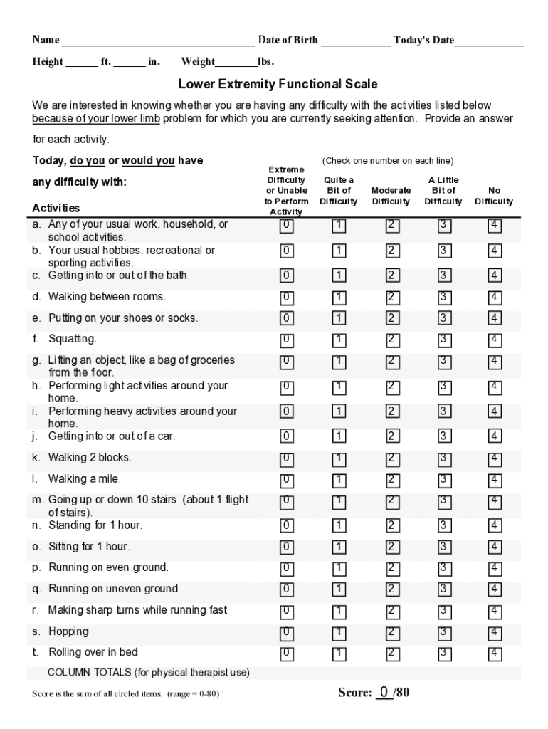 2017 2023 Form CA Newbury Park Physical Therapy Lower Extremity